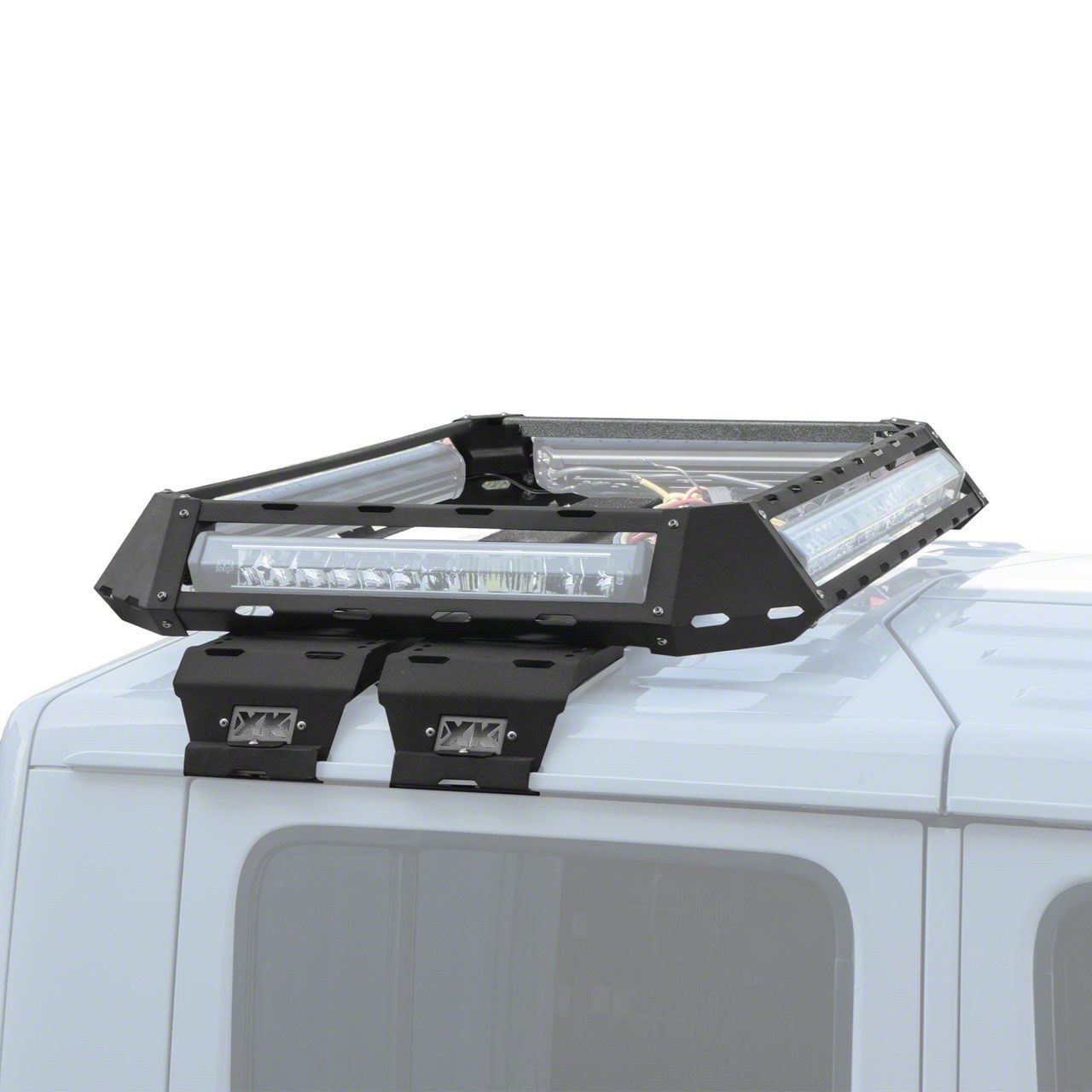 XK Glow Jeep Wrangler 20x36-Inch 360 Roof Rack Kit XK-RR-JP-2211 (07-25 ...