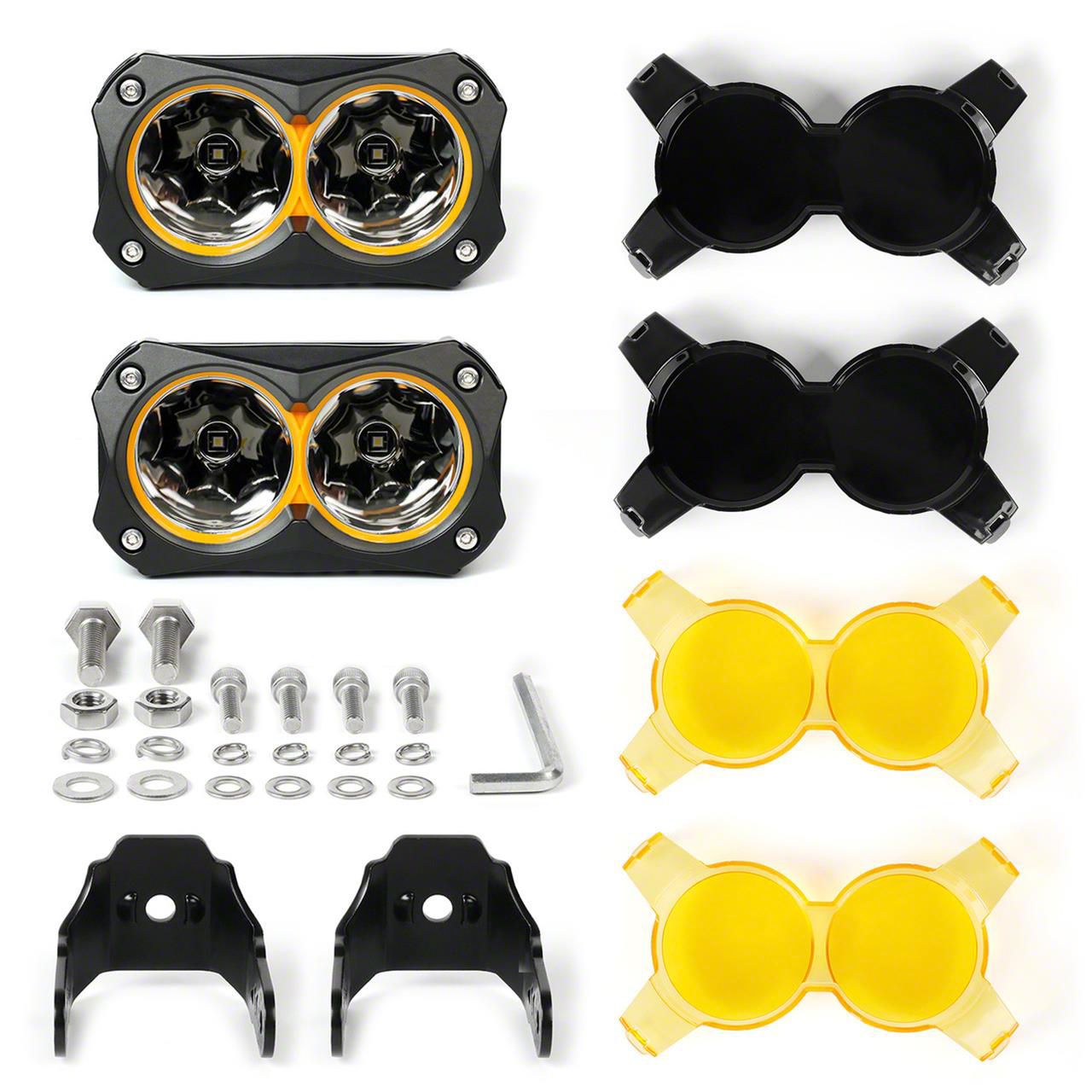 XK Glow Tacoma 2-Inch 30W Spot Beam Offroad Cube Lights XK067002-KIT ...