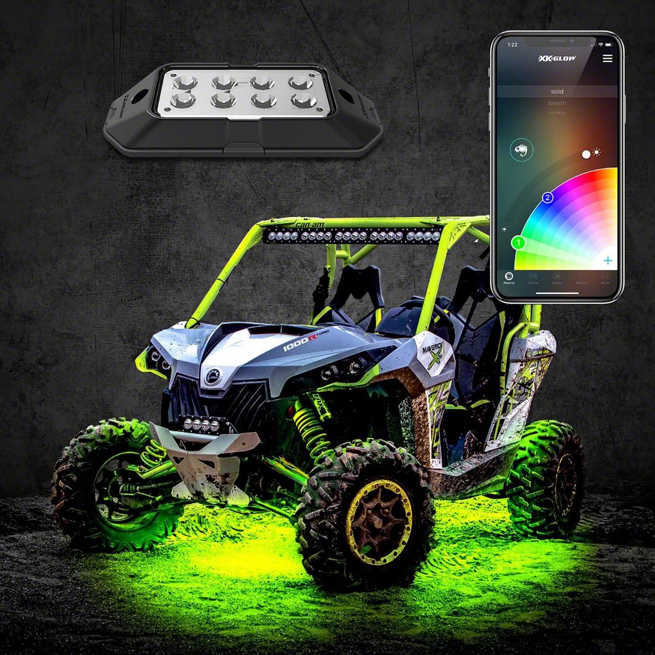 XK Glow Titan App Controlled XKchrome Series Advanced RGB LED Rock ...