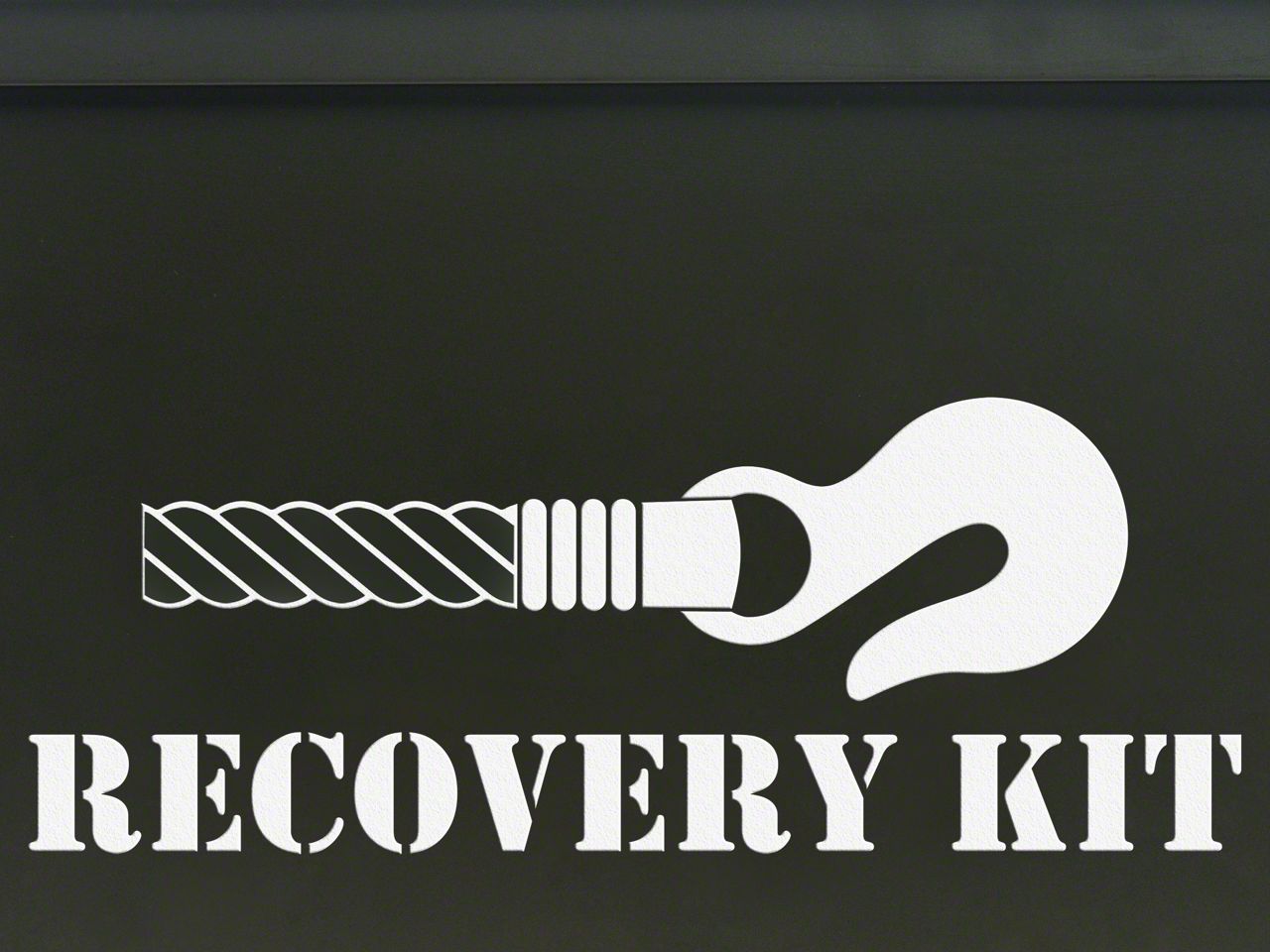 SEC10 Jeep Wrangler Recovery Kit Decal; White J103139 (66-26 Jeep CJ5 ...
