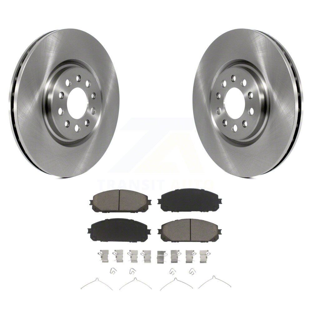 Jeep Cherokee Vented Brake Rotor and Ceramic Pad Kit; Front (14-23 Jeep ...