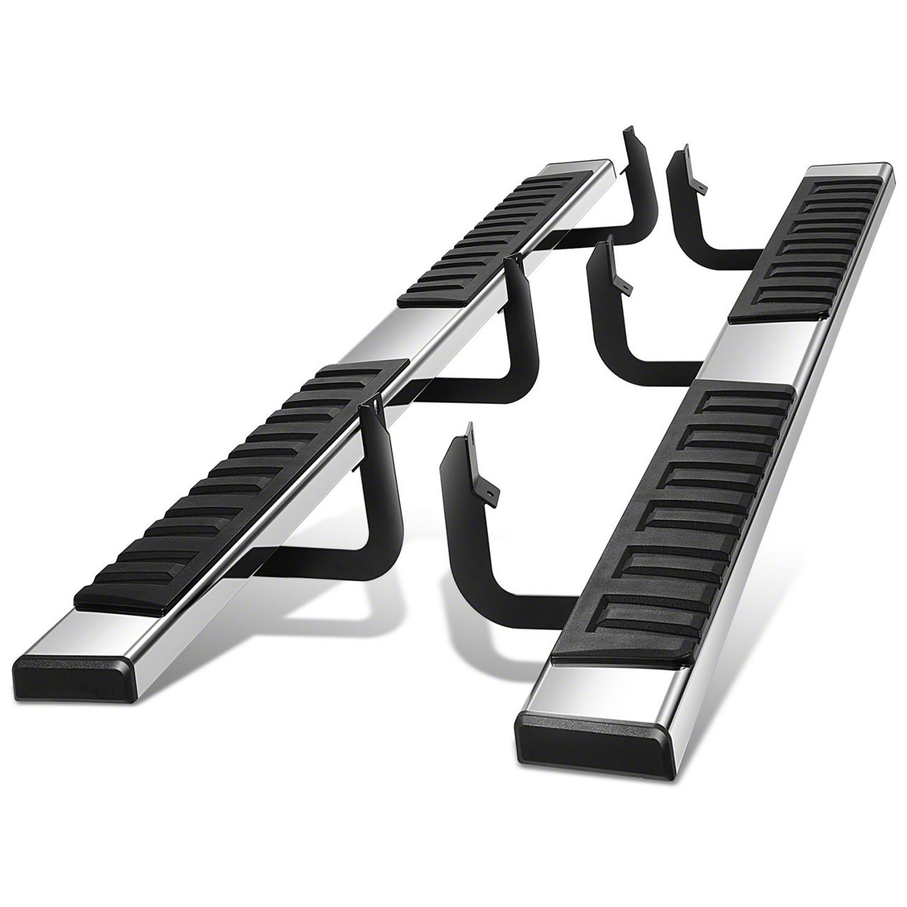 Titan 6.75-Inch Wide Flat Running Boards; Chrome (04-24 Titan Crew Cab ...