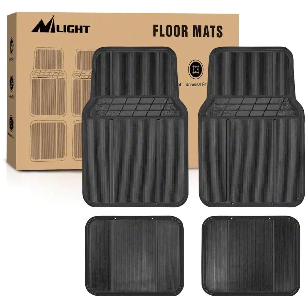 Toyota 4-Runner Rubber Floor Mats; Black (Universal; Some Adaptation ...