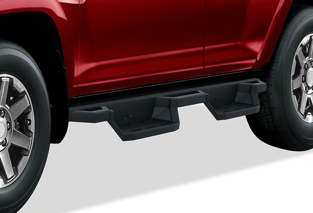 Toyota 4-Runner Square Tube Drop Style Nerf Side Step Bars; Matte Black ...