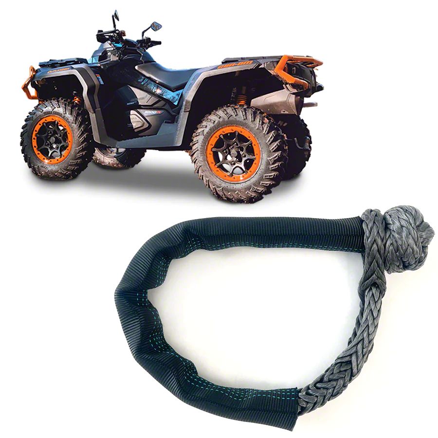 Yankum Ropes Jeep Gladiator 1/2-Inch x 10-Inch Soft Shackle with Chafe ...