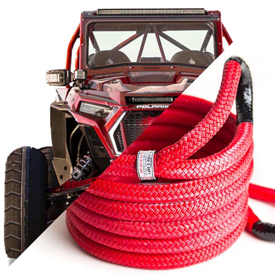 Yankum Ropes Jeep Gladiator 5/8-Inch x 30-Foot Kinetic Rope; Red ...
