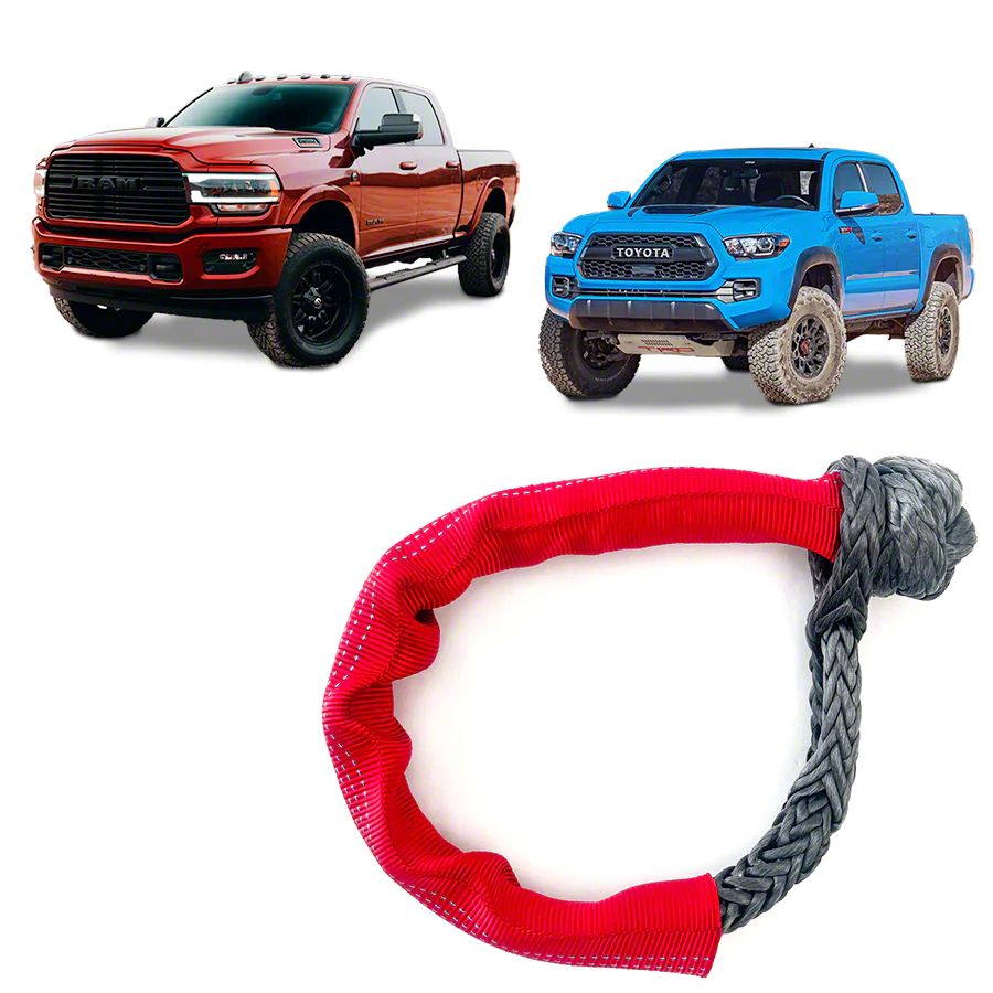 Yankum Ropes Jeep Gladiator 7/16-Inch x 10-Inch Soft Shackle with Chafe ...