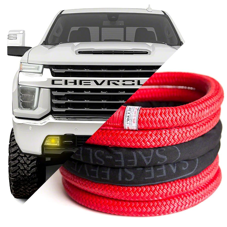 Yankum Ropes Jeep Grand Cherokee 1-Inch x 30-Foot Kinetic Recovery Rope ...