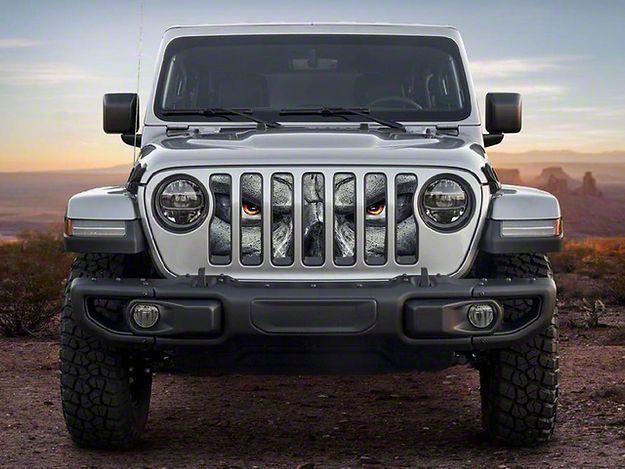 ZKD Customs Jeep Gladiator Grille Insert; Angry Skull 30023 (20-23 Jeep ...