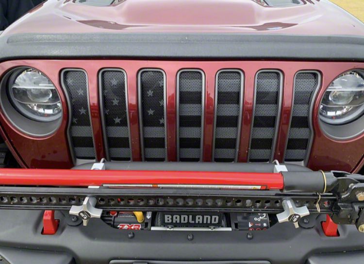 Jeep Gladiator Grille Insert; Black and Dark Gray (20-23 Jeep Gladiator ...
