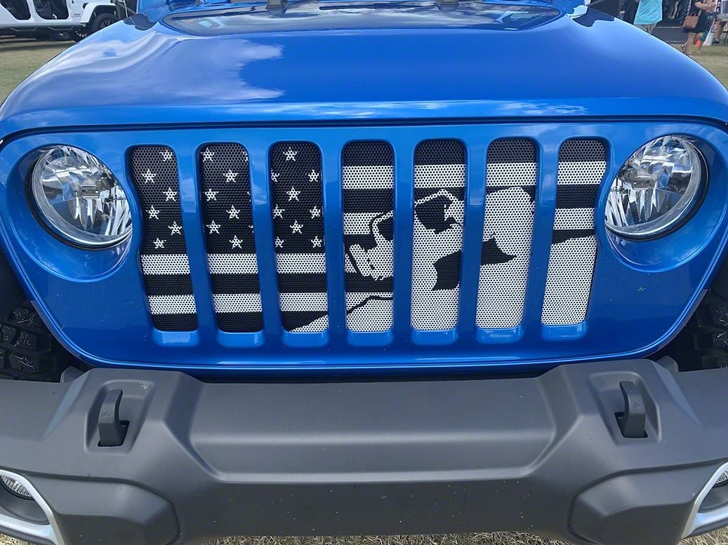 Jeep Gladiator Grille Insert; Climbing Black and Light Gray American ...