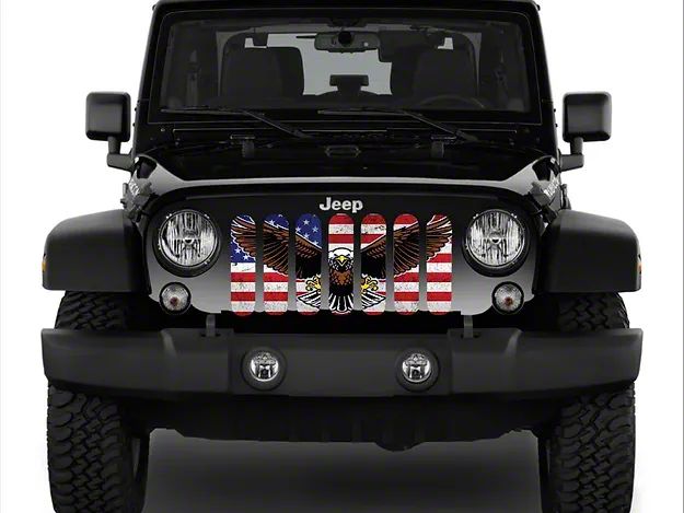 ZKD Customs Jeep Wrangler Grille Insert; Screamin' Eagle 20036 (07-18 ...