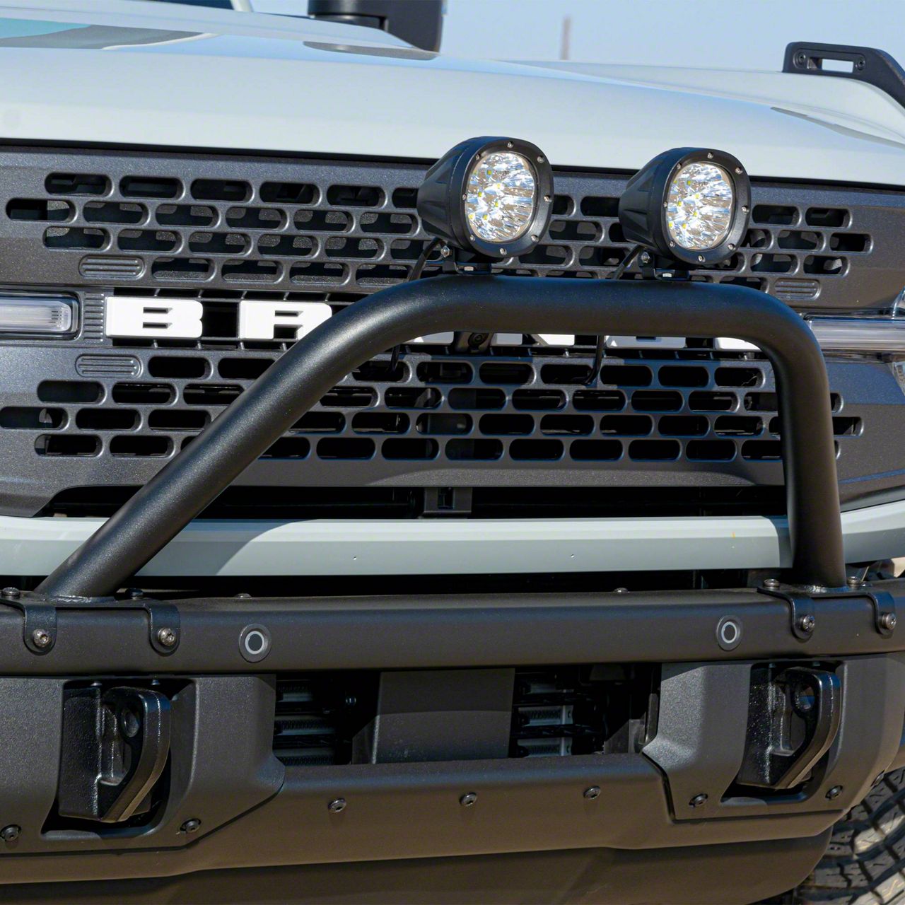 ZRoadz Bronco PreRunner Baja Standard Bar with 4-Inch Round White LED ...