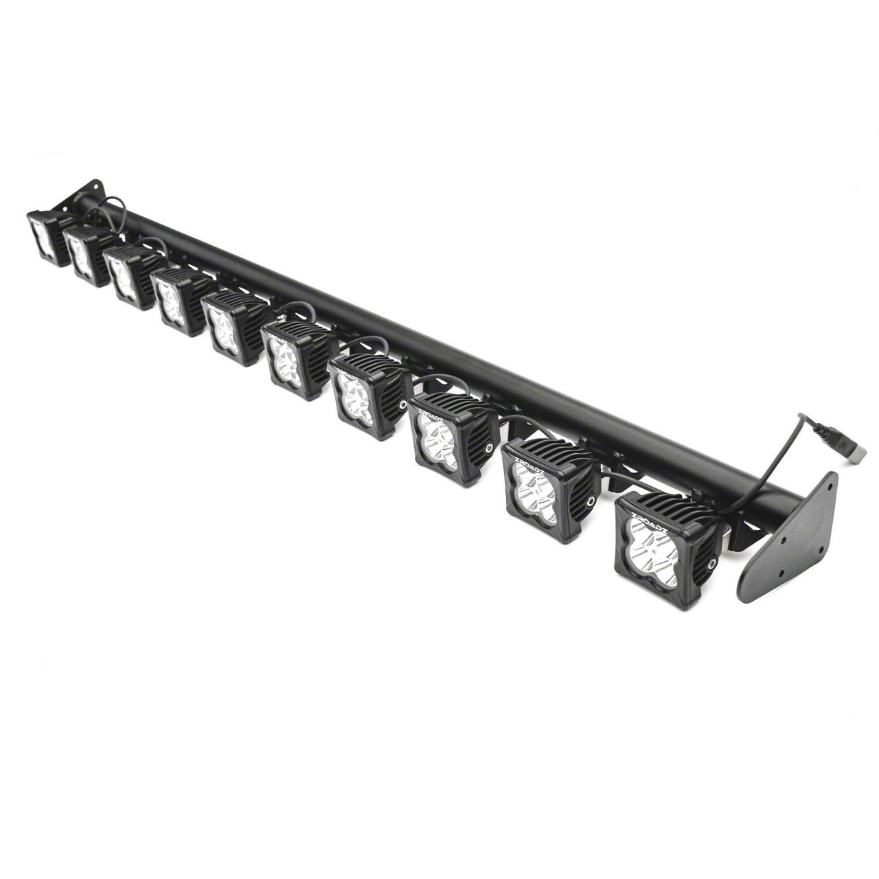 ZRoadz Jeep Wrangler Multi-LED Roof Cross Bar with Ten 3-Inch LED Light ...