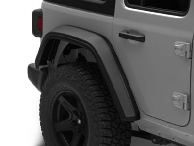 Bushwacker Jeep Wrangler Hyperform Flat Style Fender Flares; Front and Rear 11950-07 (18-24 Jeep ...