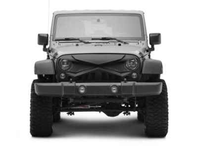 RedRock Jeep Wrangler Hawk Grille; Matte Black J183263 (07-18 Jeep ...