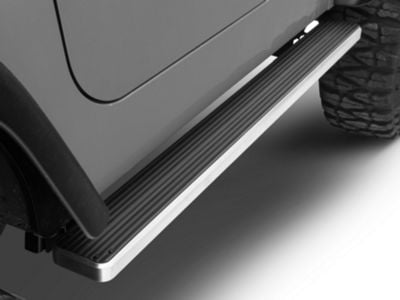 Jeep Wrangler 5-Inch iStep Running Boards; Hairline Silver (87-06 Jeep ...