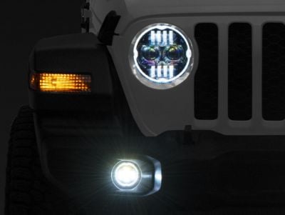 Raxiom Jeep Gladiator Axial Series 9-Inch Angel Eye LED Headlights and ...
