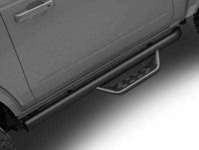 Barricade Bronco Tubular Drop Steps; Fine Textured Black FB30157 (21-25 ...