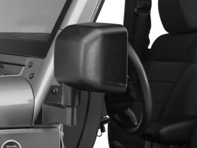 Barricade Jeep Wrangler Side Mirror Relocation Kit; Textured Black ...