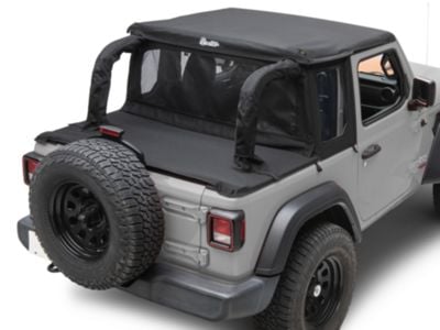 Bestop Jeep Wrangler Half Top Soft Top; Black Twill 53903-17 (18-26 ...