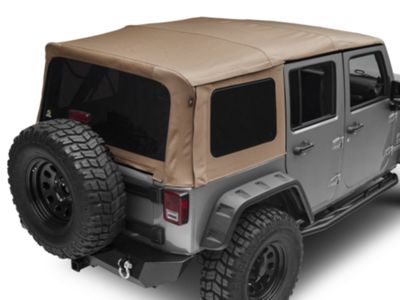 Bestop Jeep Wrangler Supertop NX Soft Top; Tan Twill 54823-71 (07-18 ...