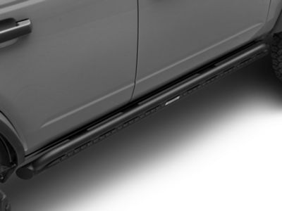 Go Rhino Bronco Frame Mounted Steel Rock Sliders; Textured Black ...