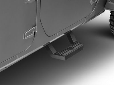 Carr Jeep Wrangler LD Side Steps for Front Doors; Black 111141 (07-18 ...