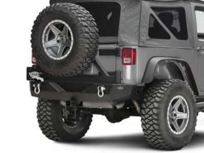 DV8 Offroad Jeep Wrangler RS-1 Rear Bumper with Tire Carrier and ...
