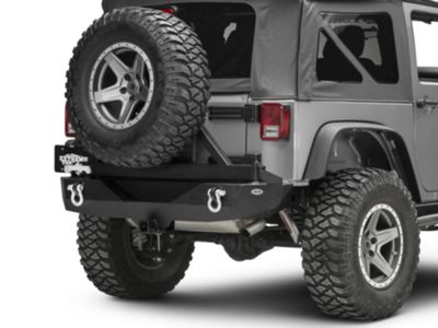 DV8 Offroad Jeep Wrangler RS-1 Rear Bumper with Urethane Bushing Tire ...