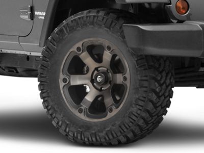 Fuel Wheels Jeep Wrangler Beast Matte Black Machined Wheel; 18x9; -12mm ...