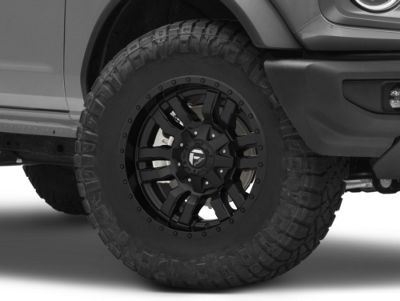 Fuel Wheels Bronco Sledge Gloss and Matte Black 6-Lug Wheel; 18x9 ...