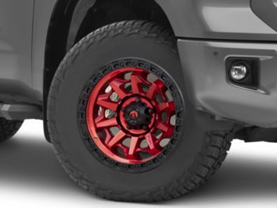 Fuel Wheels Tundra Covert Candy Red with Black Bead Ring 5-Lug Wheel ...
