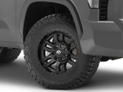 Fuel Wheels Tundra Sledge Gloss and Matte Black 6-Lug Wheel; 18x9 ...