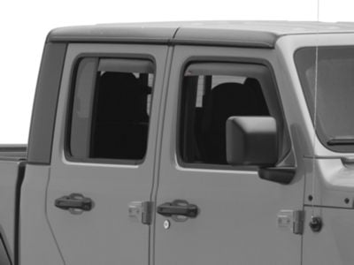 EGR Jeep Gladiator In-Channel Window Visors; Front and Rear; Matte ...