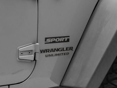 Jeep Licensed by RedRock Jeep Wrangler Wrangler Side Logo; Matte Black ...