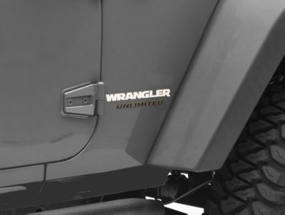 Jeep Licensed by RedRock Jeep Wrangler Side Logo; White J181430 (97-06 ...