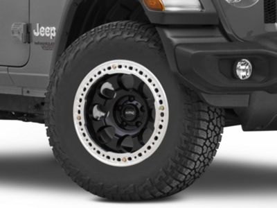 KMC Jeep Wrangler Riot Beadlock Satin Black with Machined Ring Wheel ...