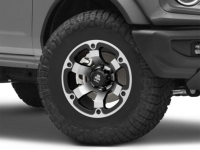 Mammoth Bronco Rogue Matte Black Machined 6-Lug Wheel; 17x8.5; 0mm ...