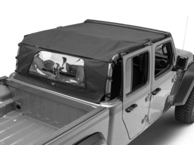 MasterTop Jeep Gladiator Bimini Top Plus with Integrated Black Grab ...