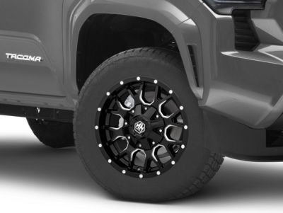 Mayhem Wheels Tacoma Warrior Black Milled 6-Lug Wheel; 18x9; 18mm ...