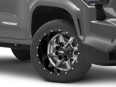 Moto Metal Tacoma MO970 Gloss Gray with Gloss Black Lip 6-Lug Wheel ...