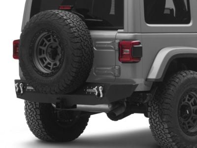 Jeep Wrangler Rock Crawler Rear Bumper with LED Lights (18-25 Jeep ...