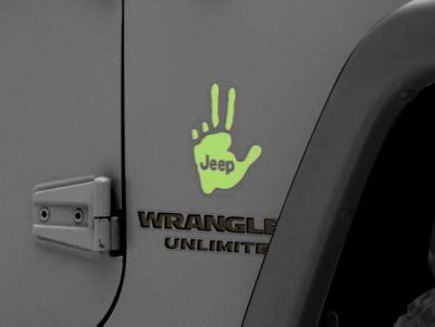 Jeep Licensed by RedRock Jeep Wrangler Jeep Peace Decal; Lime J174008 ...