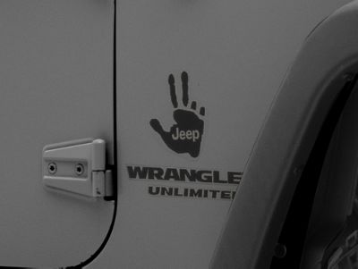 Jeep Licensed by RedRock Jeep Wrangler Jeep Peace Grille Decal; White ...