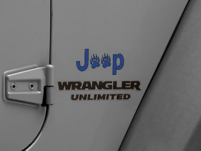 Jeep Licensed by RedRock Jeep Wrangler Jeep Paw Side Logo; Blue J188726 ...