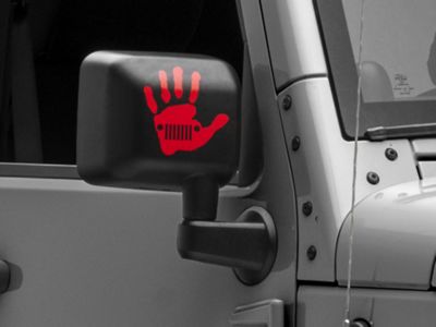 Jeep Licensed by RedRock Jeep Wrangler Jeep Wave Grille Decal; Red ...