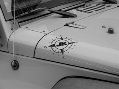 Jeep Licensed by RedRock Jeep Wrangler Small Compass Decal with JK Logo ...