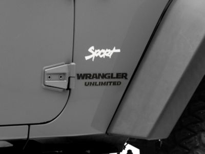 Jeep Licensed by RedRock Jeep Wrangler Sport Script Side Logo Decal ...