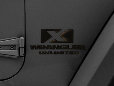 Jeep Licensed by RedRock Jeep Wrangler X Side Logo Decal; Gloss Black ...